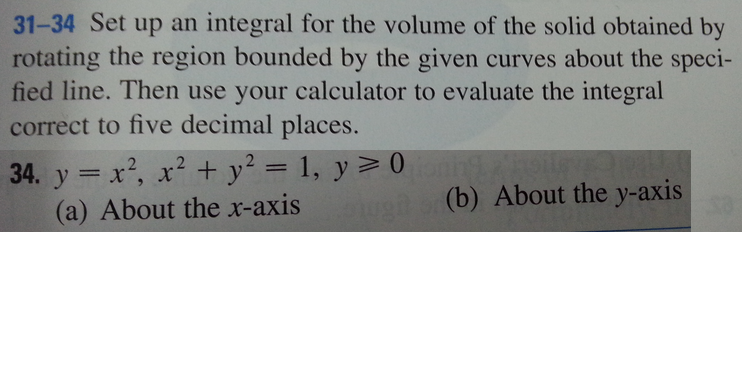 Solved Set up an integral for the volume of the solid | Chegg.com
