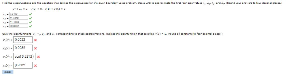 Solved Find the eigenfunctions and he e ation that defines | Chegg.com