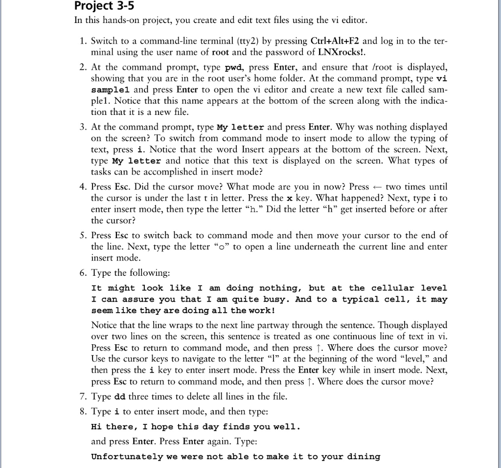 Solved Project 3-5 In this hands-on project, you create and | Chegg.com