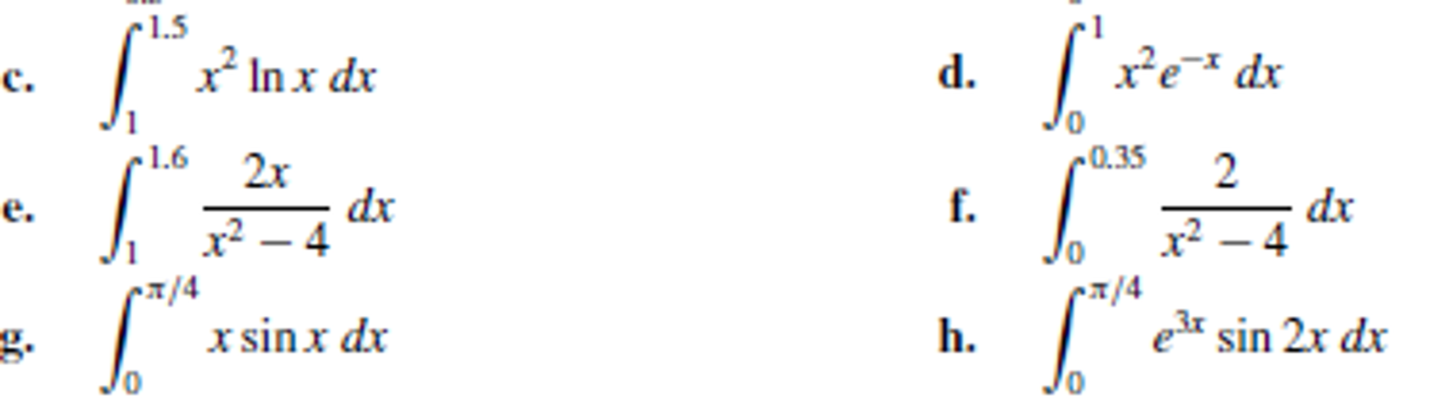 Solved Integration answer integral^1.5_1 x^2 In x dx | Chegg.com