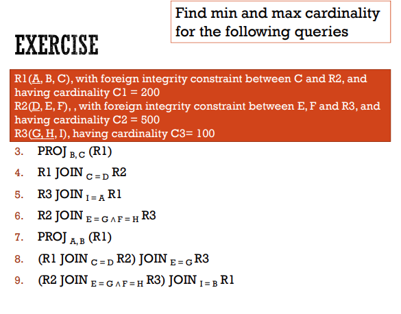 Solved Find min and max cardinality for the following | Chegg.com