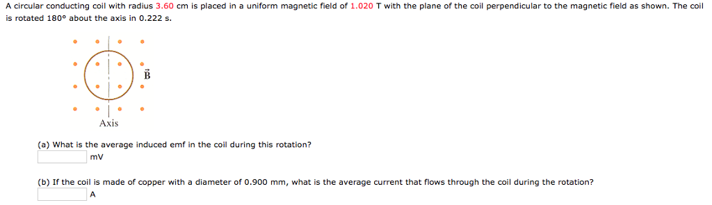 Solved A circular conducting coil with radius 3.60 cm is | Chegg.com
