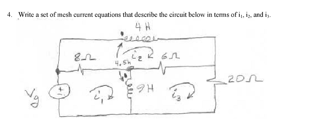 Solved Write a set of mesh current equations that describe | Chegg.com