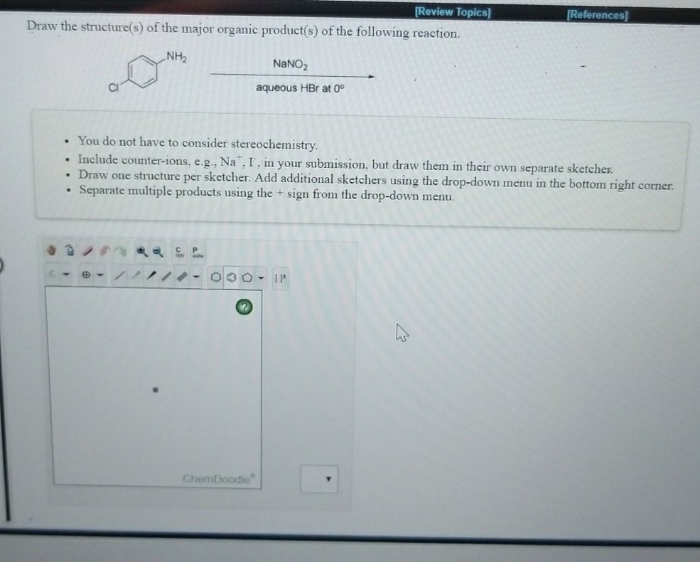Solved Review Topics References Draw the structures) of the | Chegg.com