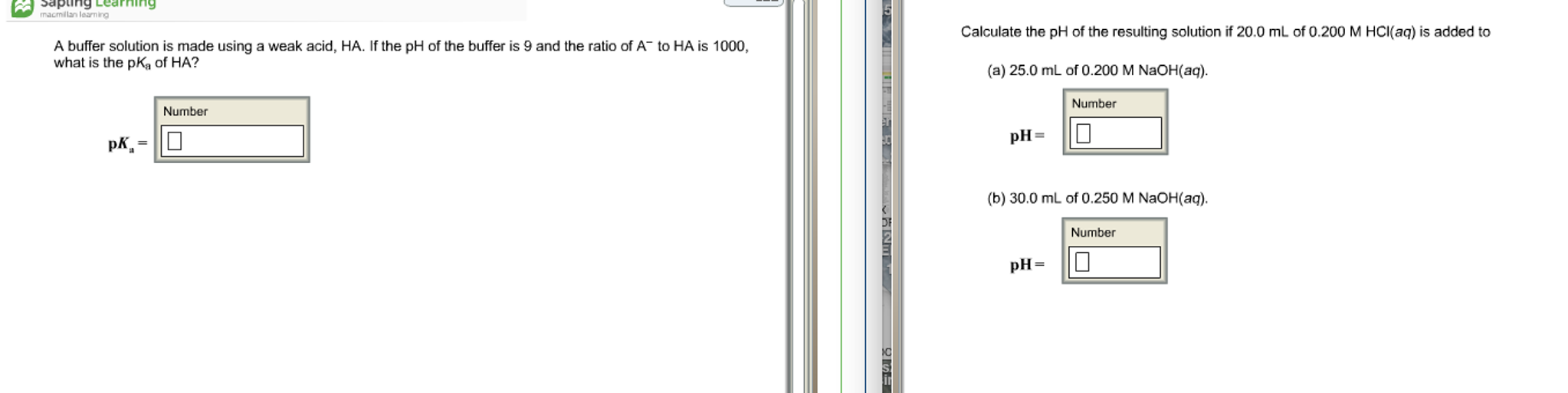 Solved A buffer solution is made using a weak acid, HA. If | Chegg.com