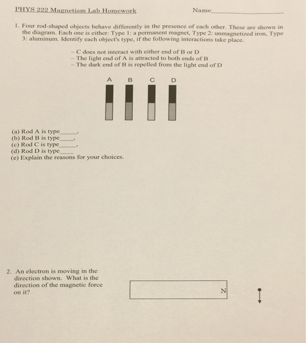 Solved Physics 2 lab: magnetism, 7 questions | Chegg.com