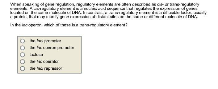 Solved When Speaking Of Gene Regulation Regulatory Elements
