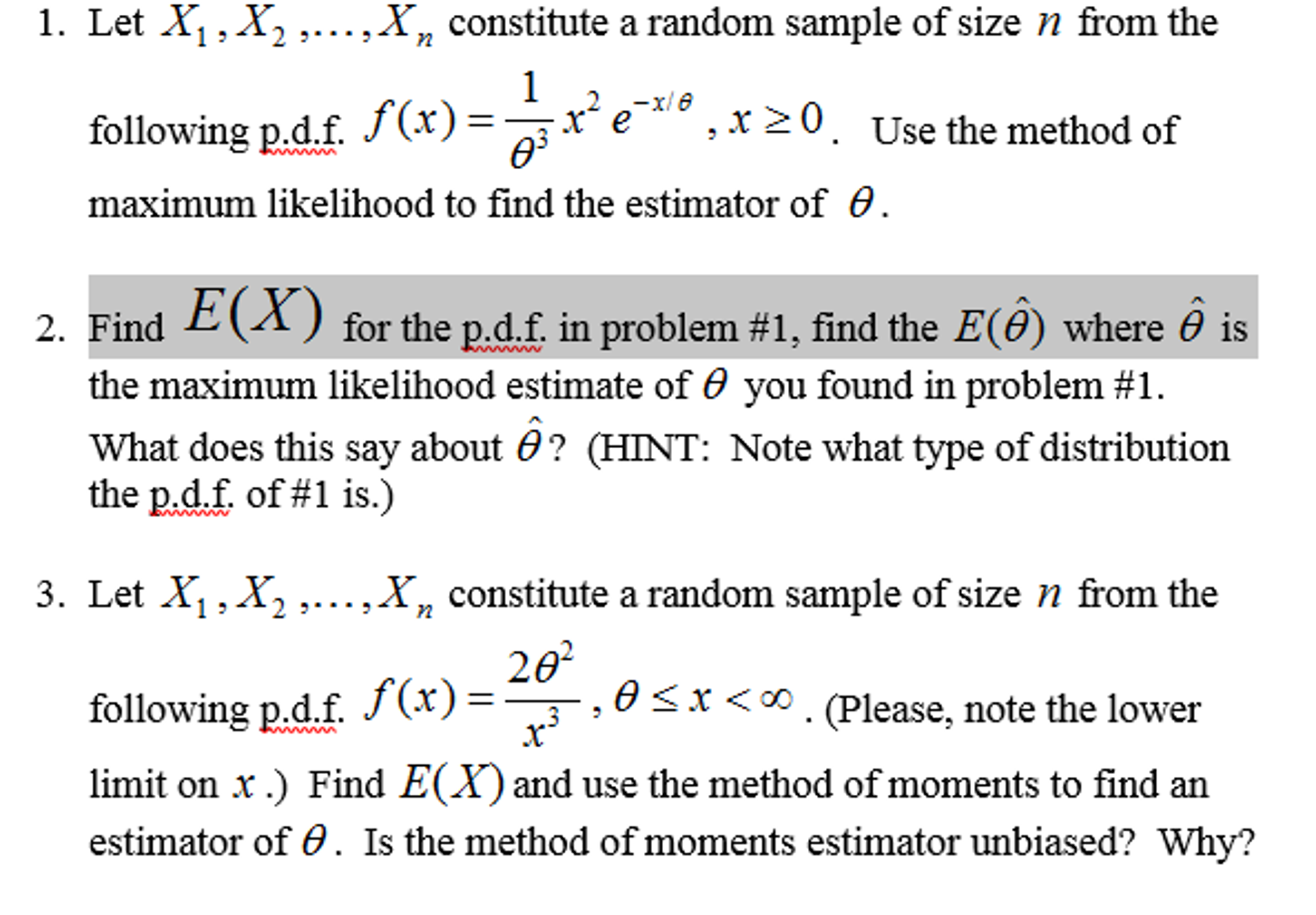 Solved Let X_1, X_2, ..., X_n constitute a random sample of | Chegg.com