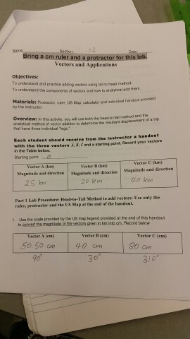 Solved Bring a cm ruler and a protractor for this lab- | Chegg.com