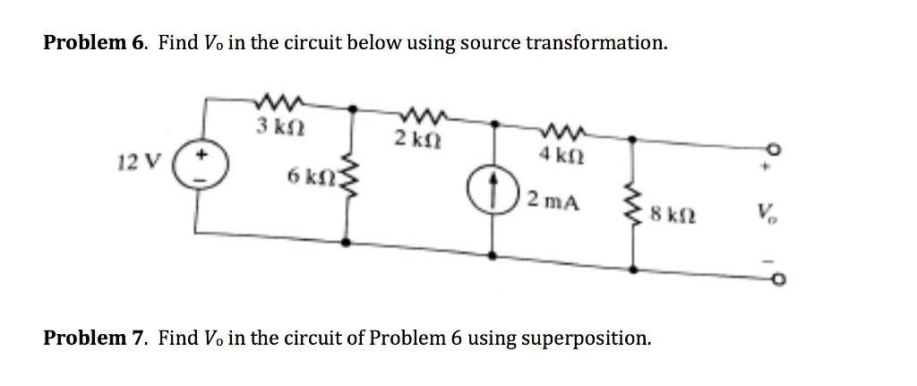 Solved Find V_0 in the circuit below using source | Chegg.com