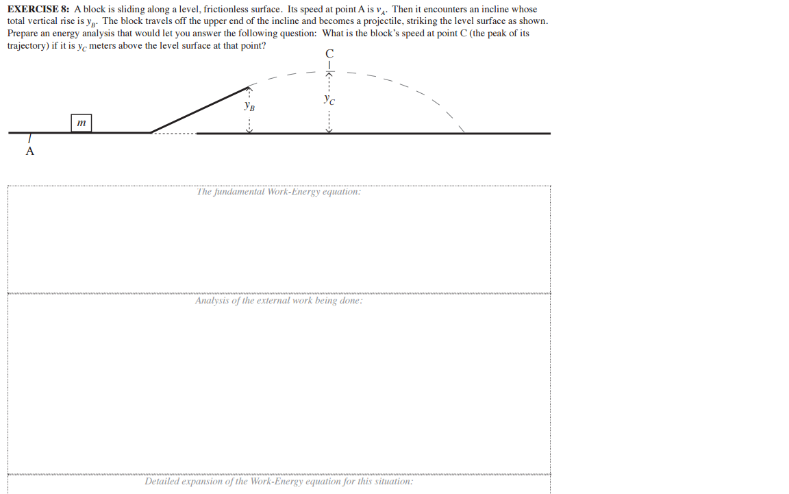 Solved A block is sliding along a level, frictionless | Chegg.com
