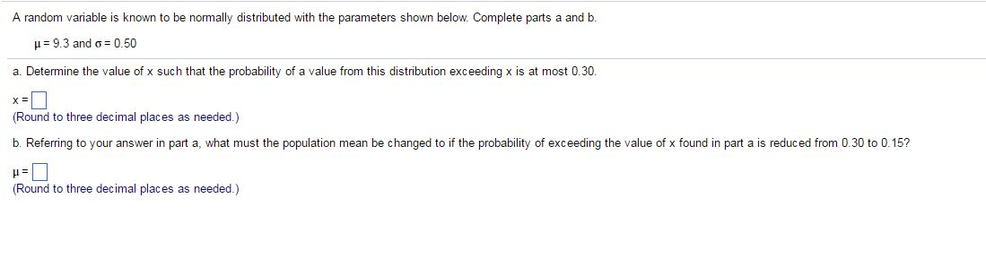 Solved A random variable is known to be normally distributed | Chegg.com