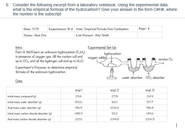 Solved 7. Consider the following excerpt from a laboratory | Chegg.com