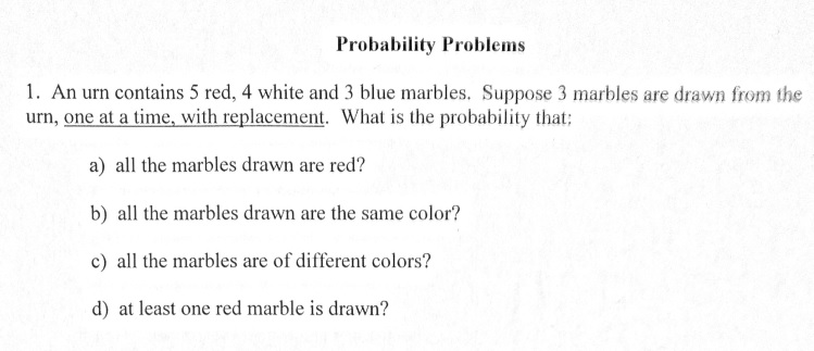 Solved Probability Problems 1. An urn contains 5 red, 4 | Chegg.com
