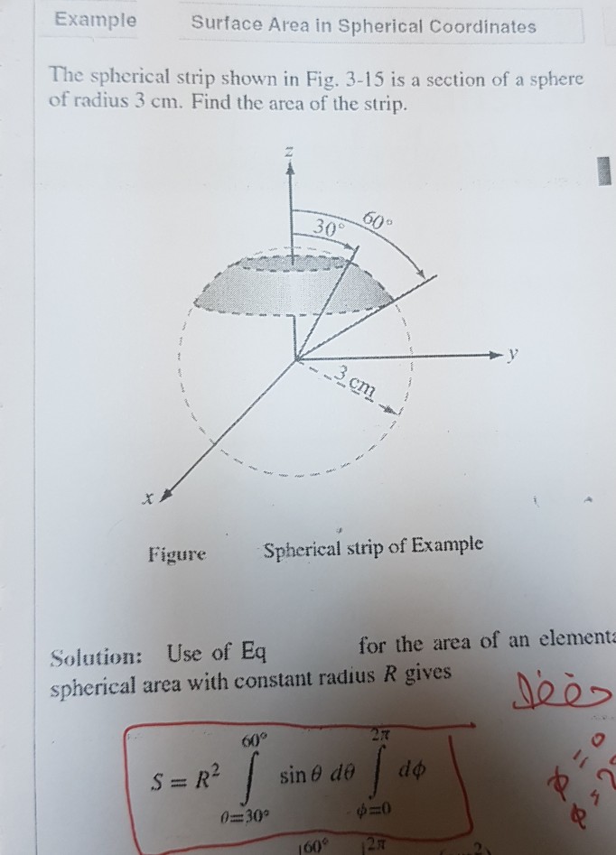 Solved Example Surface Area in Spherical Coordinates The | Chegg.com Solved Example Surface Area in Spherical Coordinates The | Chegg.com