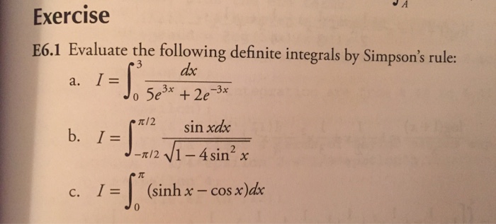 Solved This Is Simpsons Rule For Integration Solve By 