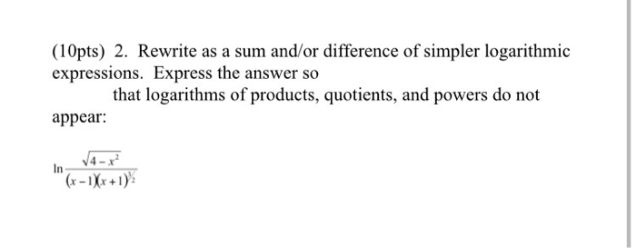 Solved Rewrite as a sum and/or difference of simpler | Chegg.com