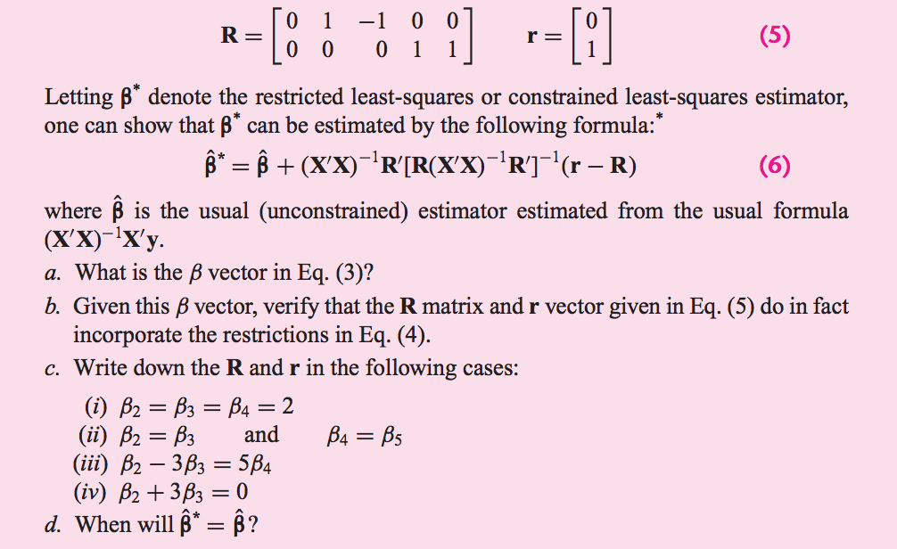 4k C15 Constrained Least Squares Assume Pr Which 