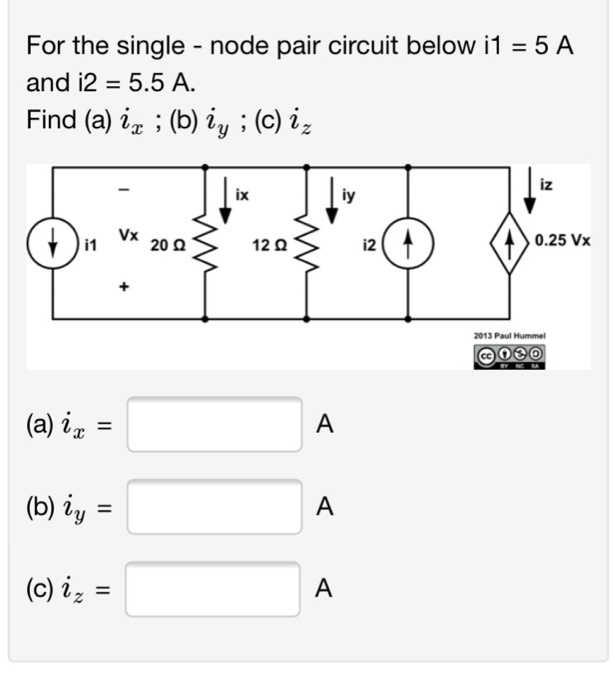 Solved For the single - node pair circuit below i1 = 5 A and | Chegg.com Solved For the single - node pair circuit below i1 = 5 A and | Chegg.com