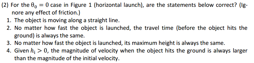 Solved Figure 1: Diagram of general projec tile motion. vo | Chegg.com