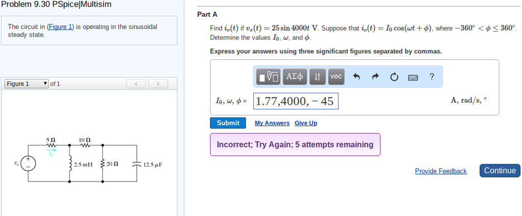 Solved Problem 9.30 PSpice Multisim Part A The circuit in | Chegg.com