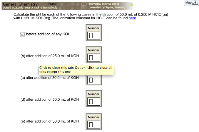 Solved Calculate the pH for each of the following cases in | Chegg.com
