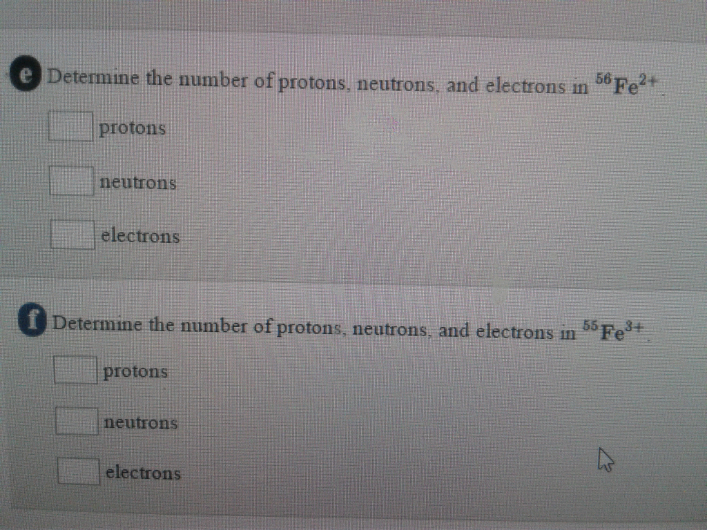 Solved Determine the number of protons, neutrons, and | Chegg.com