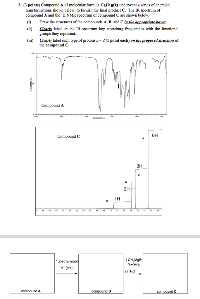 Solved Compound A of molecular formula C_6H_10O_3 underwent | Chegg.com