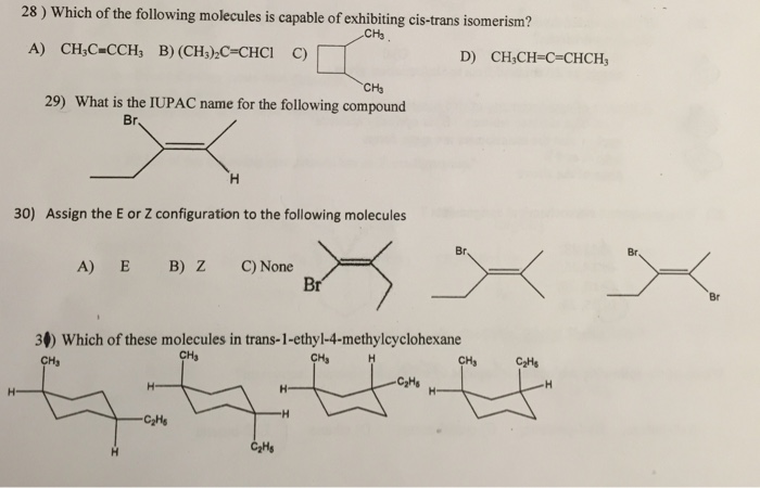 Solved Which of the following molecules is capable of | Chegg.com