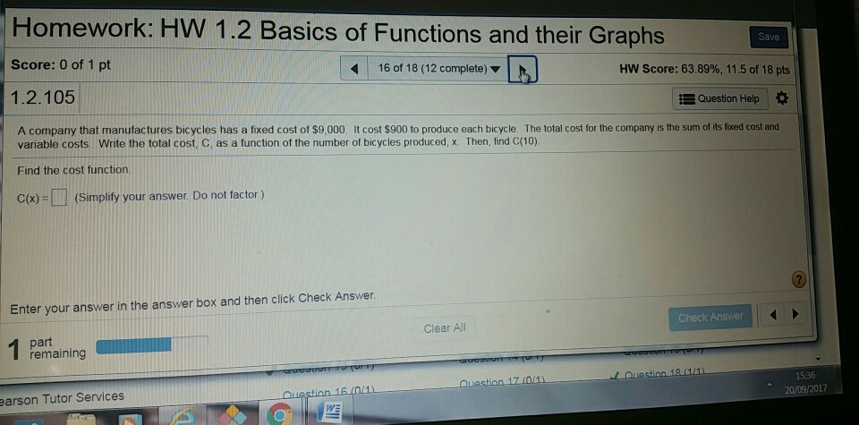 Solved Homework: HW 1.2 Basics of Functions and their Graphs | Chegg.com
