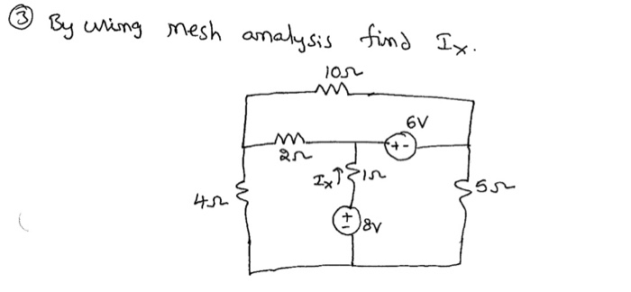 Solved By using Mesh analysis Find Ix. | Chegg.com