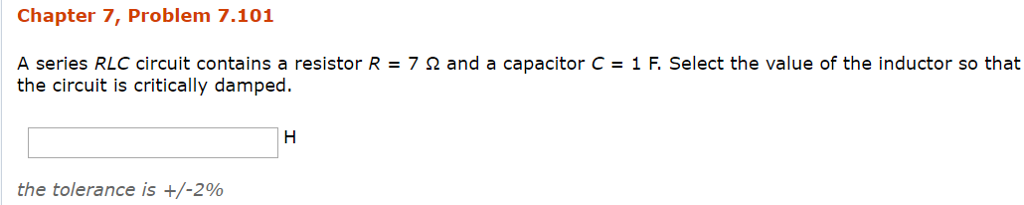 Solved Chapter 7, Problem 7.101 A series RLC circuit | Chegg.com