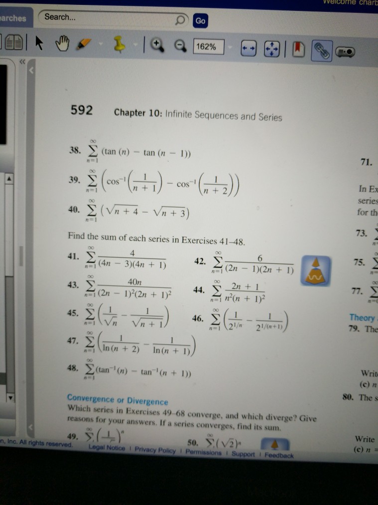 Solved 33. In Telescoping Series In Exercises 35-40, find a | Chegg.com
