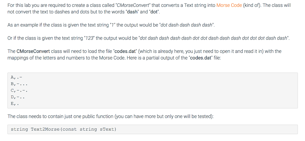 Solved For this lab you are required to create a class | Chegg.com