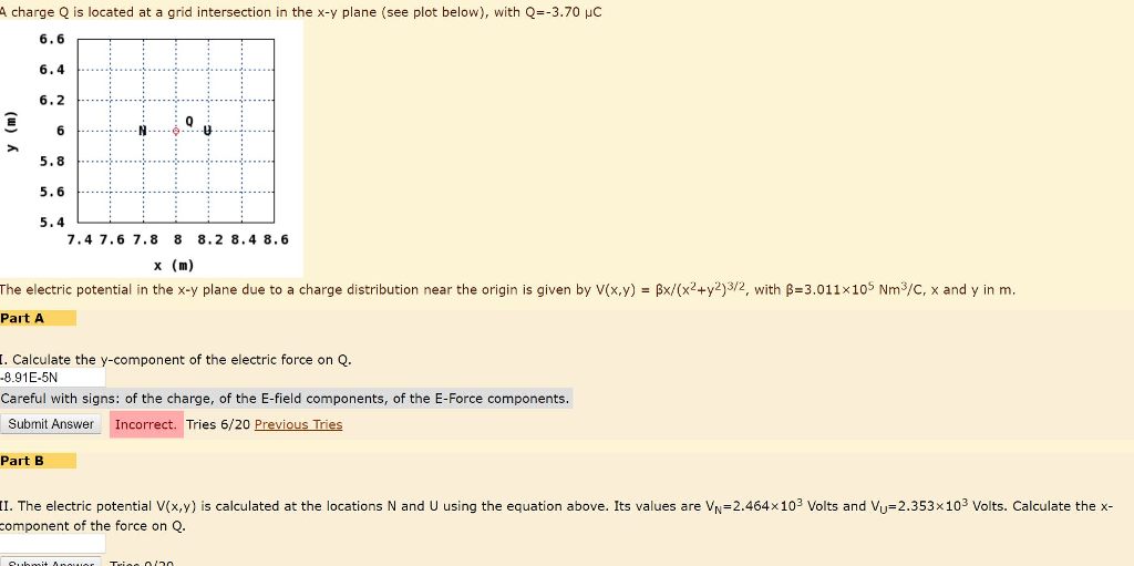Solved A charge Q is located at a grid intersection in the | Chegg.com