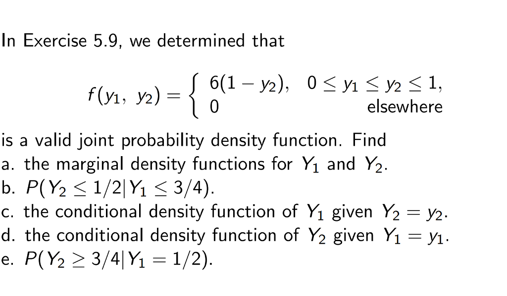 Solved In Exercise 5.9, we determined that elsewhere is a | Chegg.com