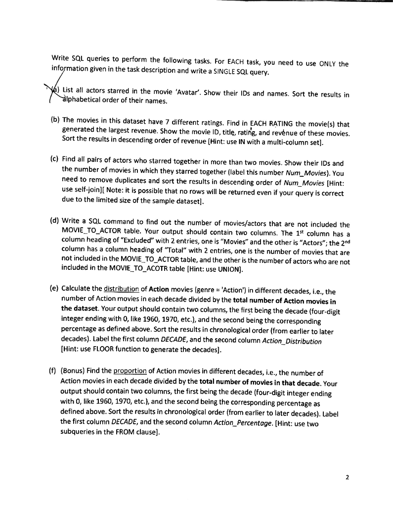 Solved Msci 3200 Database Management (Spring2017) SQL | Chegg.com