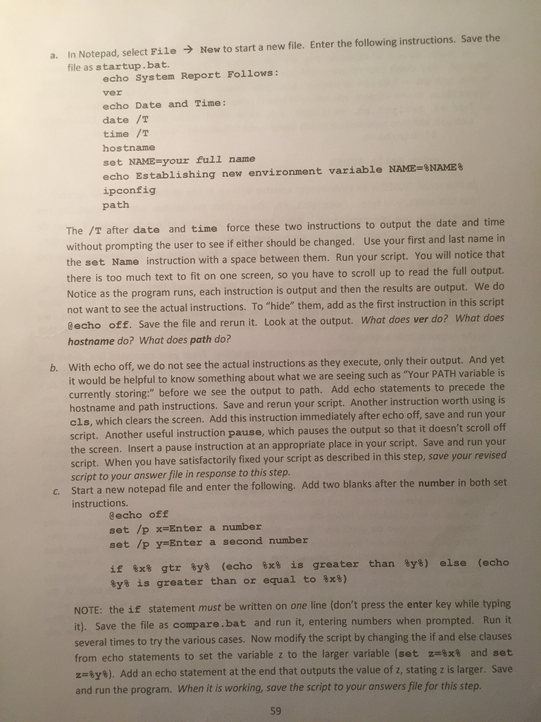 Solved In Notepad, select File rightarrow New to start a new | Chegg.com