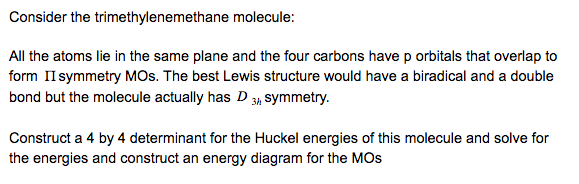 Solved Consider the trimethylenemethane molecule: All the | Chegg.com