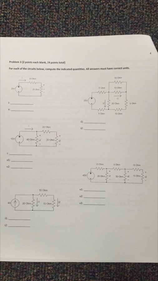 Solved Problem 2 points each blank, 24 points total For each | Chegg.com Solved Problem 2 points each blank, 24 points total For each | Chegg.com
