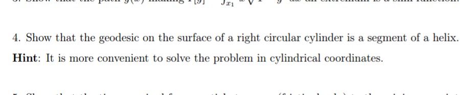 Solved 169 4. Show that the geodesic on the surface of a | Chegg.com