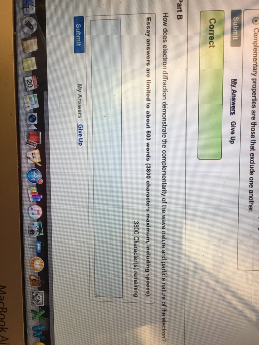 Solved How does electron diffraction demonstrate the | Chegg.com