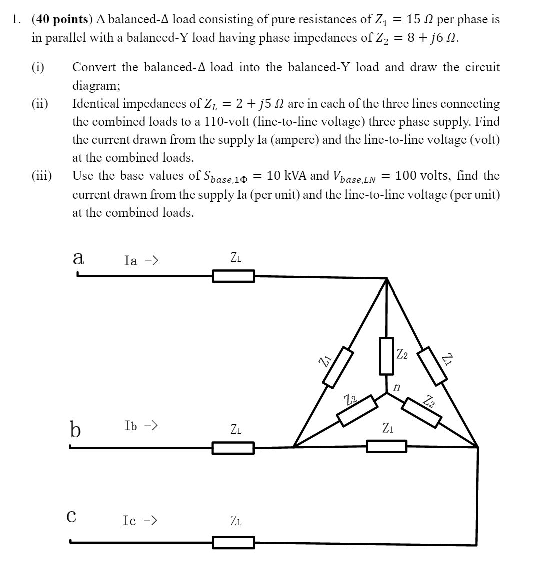 Solved: A Balanced- Delta Load Consisting Of Pure Resistan... | Chegg.com Solved: A Balanced- Delta Load Consisting Of Pure Resistan... | Chegg.com
