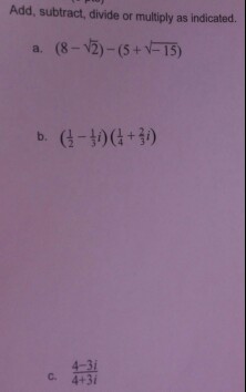 Solved Add, subtract, divide or multiply as indicated (8-92) | Chegg.com