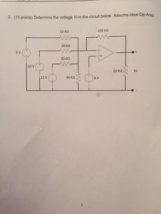Solved Determine The Voltage V0 In The Circuit Below Assume 