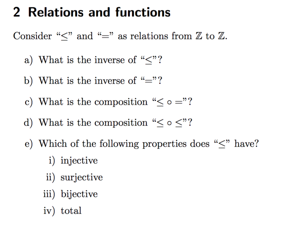 Solved 2Relations and functions Consider