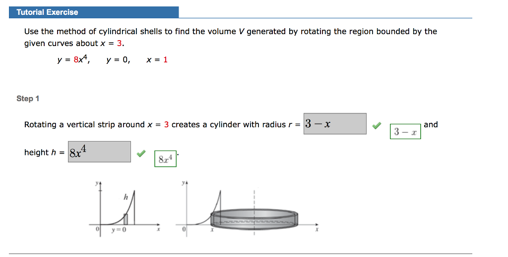 Solved Tutorial Exercise Use the method of cylindrical | Chegg.com Solved Tutorial Exercise Use the method of cylindrical | Chegg.com