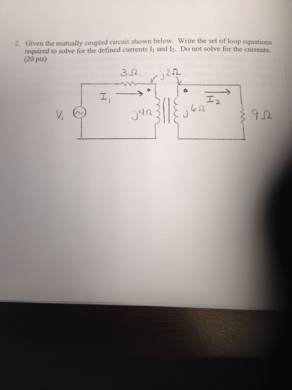 Solved Given the mutually coupled circuit shown below. Write | Chegg.com