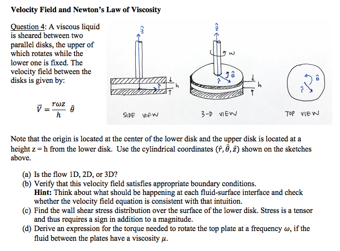 Solved A viscous liquid is sheared between two parallel | Chegg.com