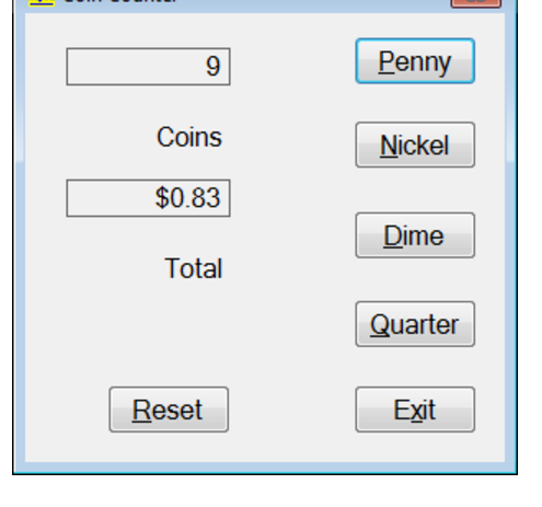 Solved Create a Visual Basic program to use counters and | Chegg.com